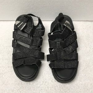 Justice | Shoes | Justice Girls Black Glitter Platform Sanda | Poshmark